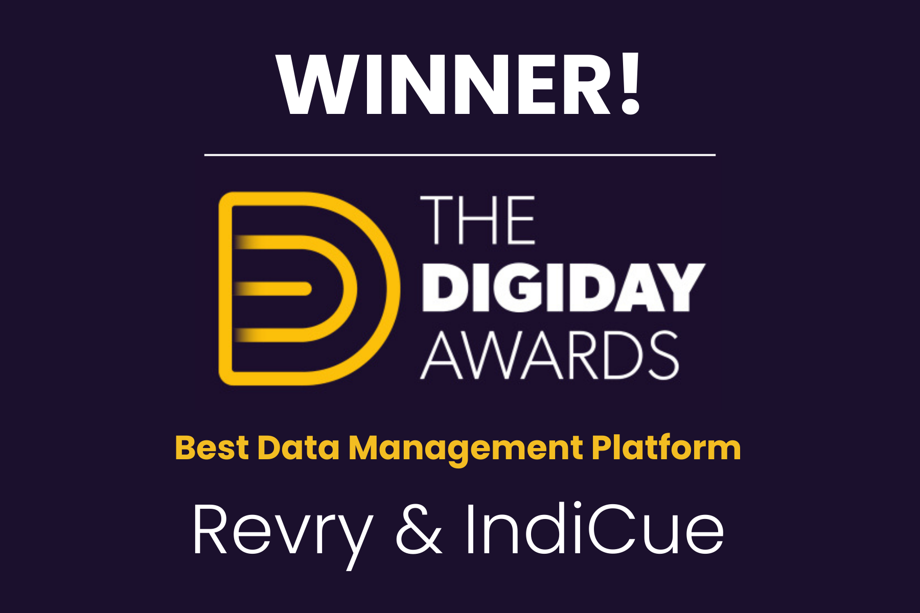 Revry and IndiCue Win 2025 Digiday Award for Best Data Management ...